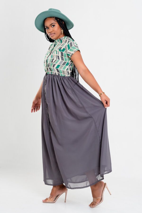 Grey “Dimensions” Dress – Clothed By Sarah